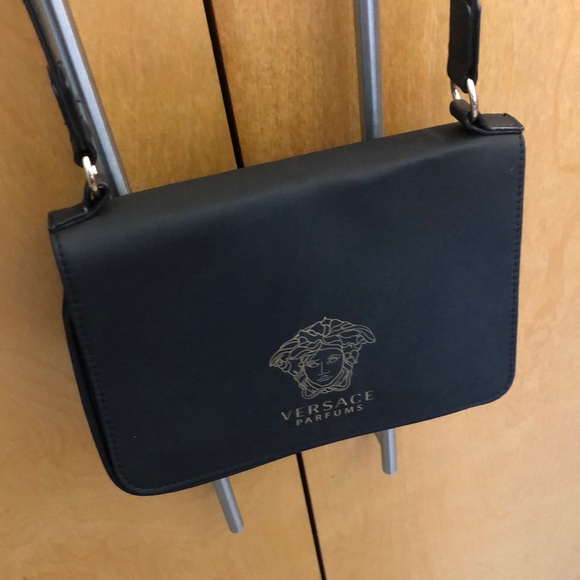 Versace | Bags | Versace Parfums Black Shoulder Bag Gwp Vip Brand New ...